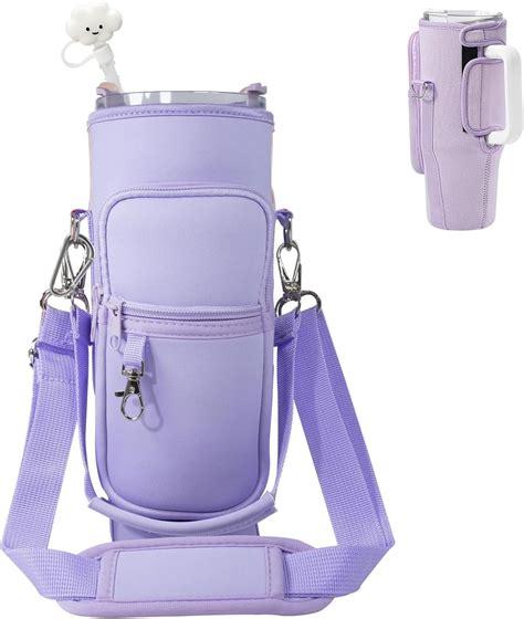 HXFRTYU Water Bottle Carrier Bag With Phone Pocket Fits For Stanley 40