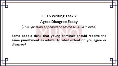 17 March 2023 IELTS Agree Disagree Essay On Punishment