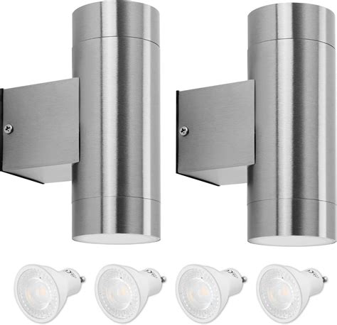 Lutec Outdoor Wall Lights Exterior Led Up Dwon Wall Lantern Black