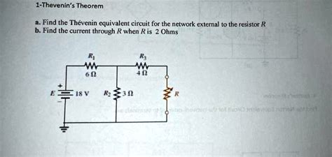 SOLVED Thevenin S Theorem Find The Thevenin Equivalent Circuit For The