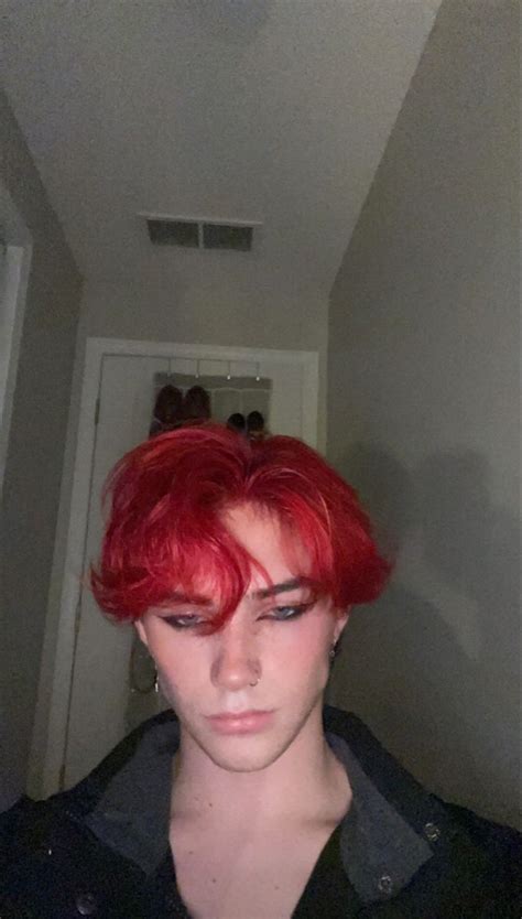 Swag Makeup Male Makeup Red Makeup Makeup Looks Red Hair Boy Dyed