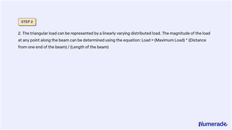 solved find the equivalent nodal force and moment for a beam element subjected to a triangular