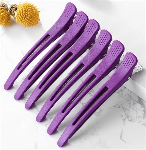 6pcs Professional Hair Clips For Styling Sectioning Non Slip No Trace