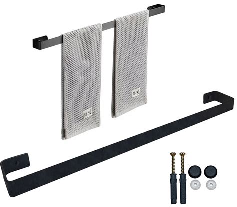 UCHWYT NA DUŻY RĘCZNIK ŁAZIENKOWY WIESZAK METALOWY CZARNY 55CM LOFT