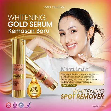 Jual Ms Glow Serum Whitening Gold Serum Kemasan Baru New Serum Gold