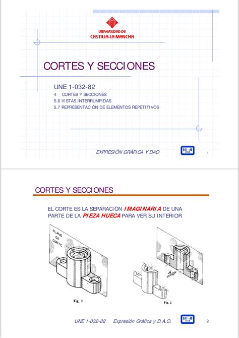 Cortes Secciones cortes y secciones resueltps EXPRESI ÓN GRÁFI CA Y