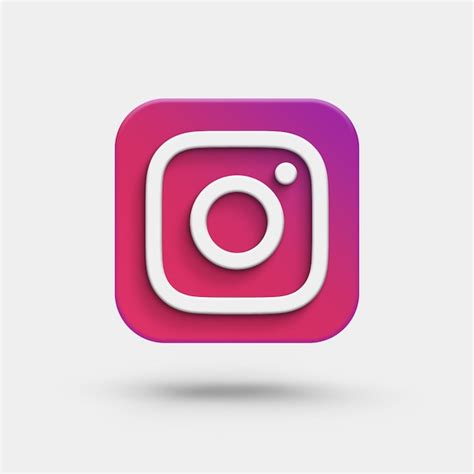 Premium PSD Instagram 3d Logo Social Media Icon Isolated