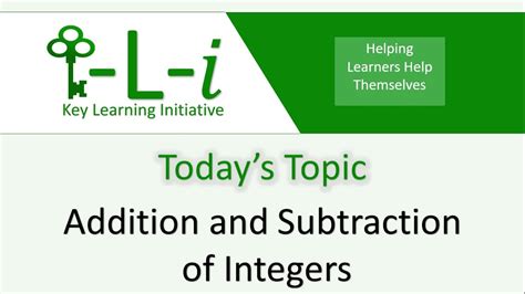 adding and subtracting integers youtube