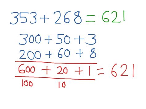 expanded method column addition math showme
