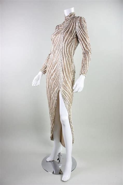 Vintage 1980 S Bob Mackie Beaded Sequined Gown Etsy Bob Mackie