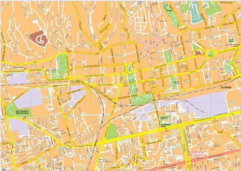 Zagreb Vector EPS Map Vector World Maps