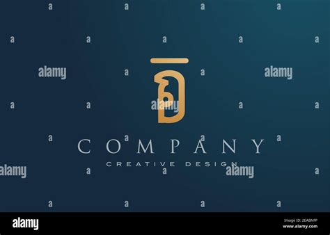 D Gold Goldenes Alphabet Buchstaben Logo Symbol Design Schriftzug Und