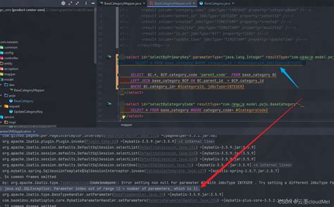 cause java sql sqlexception parameter index out of range 2 ＞ number of parameters which is 1