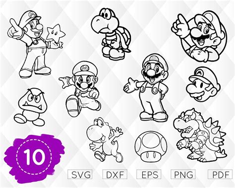 MARIO SVG YOSHI Svg Luigi Svg Mario Bros Svg Mario Silhouette