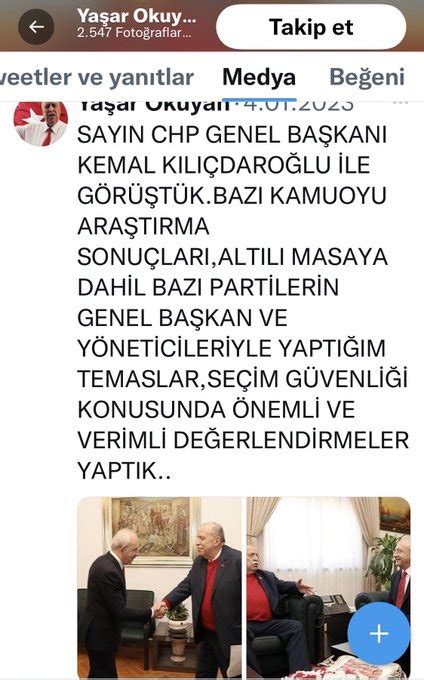 Muhbir on Twitter Yaşar Okuyan ın Bugün Kemal Kılıçdaroğlu ile