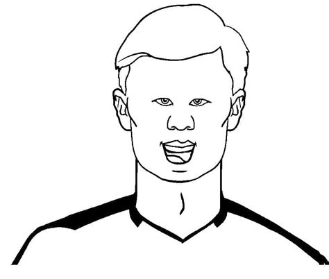 Desenhos De Erling Haaland O Jogador De Futebol Para Colorir E Imprimir