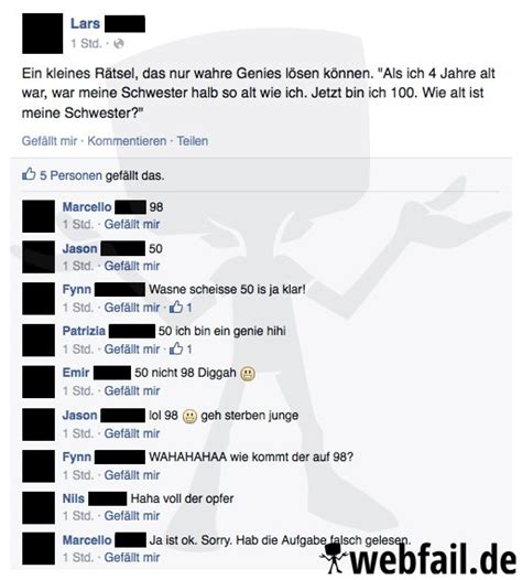 Der Klügere gibt nach Facebook Fail des Tages 06 02 2015 Webfail
