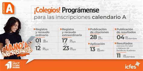 Icfes on Twitter Ten presente estas fechas y PrográmateConElIcfes