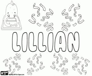 Lillian Nombre Ingl S Para Colorear Pintar E Imprimir