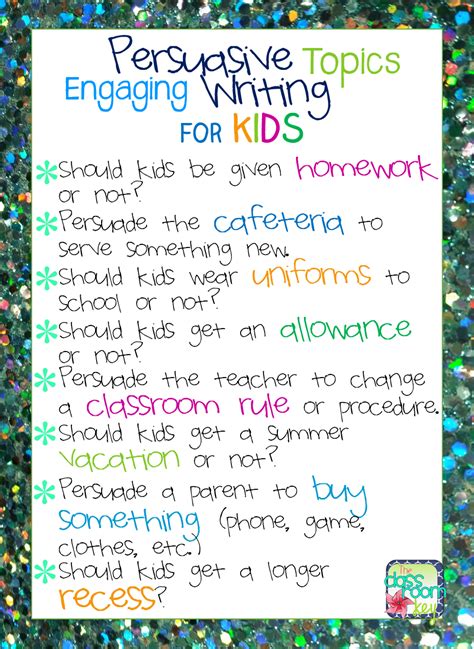 Persuasive Writing Topics For Grade 8