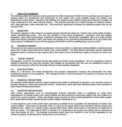 Sample Real Estate Business Plan Template Free Documents In Pdf