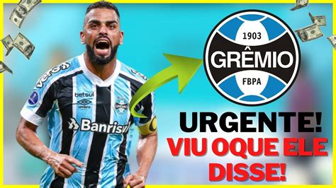 SAIU AGORA ACABOU DE SER CONFIRMADO ULTIMAS NOTICIAS DO GRÊMIO DE