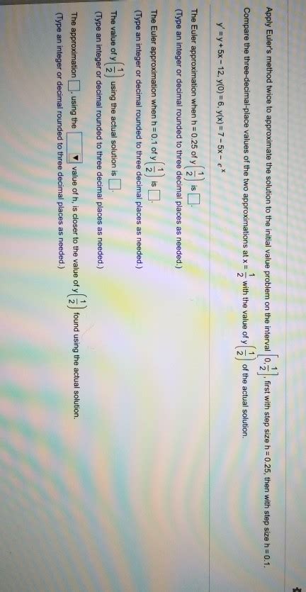 solved apply euler s method twice to approximate the