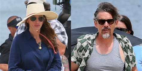 Julia Roberts Ethan Hawke Get To Work On The Set Of Their New Netflix