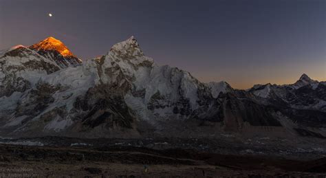 X Resolution Rock Mountain Mount Everest Sky Stars Nature