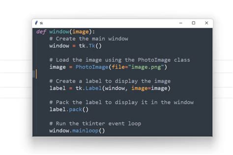 how to show and image with tkinter python programming
