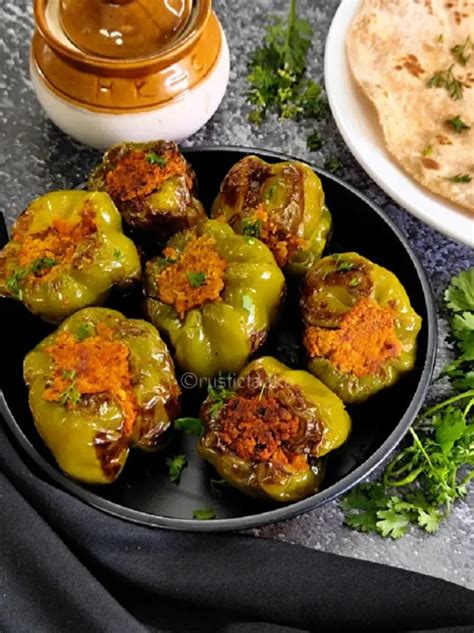 Bharli Shimla Mirch Stuffed Capsicum With Besan Bharwa Shimla Mirch