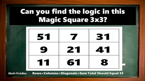 Math Riddles Can You Find The Logic In This Magic Square