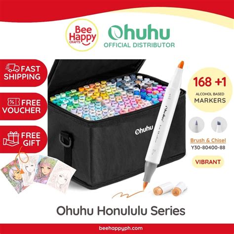 Ohuhu Brush Chisel Colors Dual Tip Alcohol Brush Markers Y