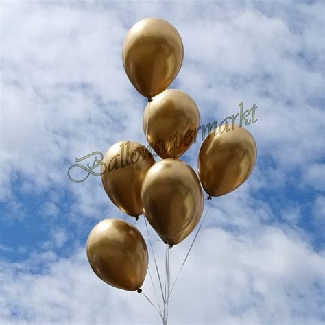 Chrome Luftballons Gold Latex 28 30 cm Ø 100 Stück