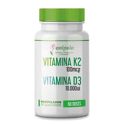 Vitamina D3 10 000 UI Vitamina K2 MK7 100 mcg 60 cápsulas Shopee Brasil