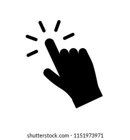 Hand Clicking Vector Icon Stock Vector Royalty Free 1151973971