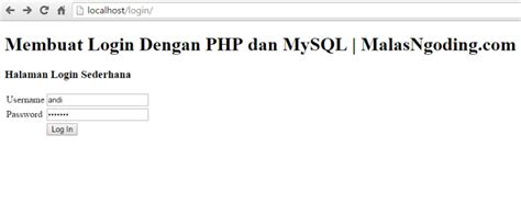 Membuat Form Login Dengan Php Dan Mysql Malas Ngoding