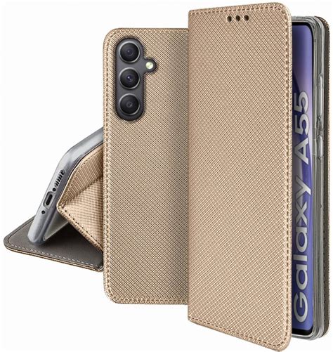 Etui Do Samsung Galaxy A G Z Ote Zamykane Ze Szk Em