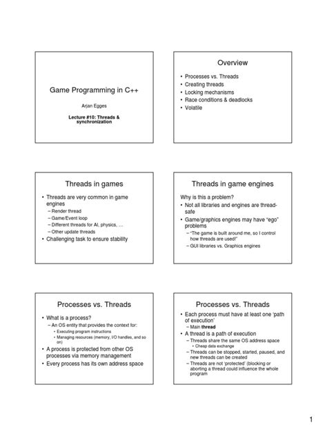lecture 10 threads and synchronization pdf thread computing process computing