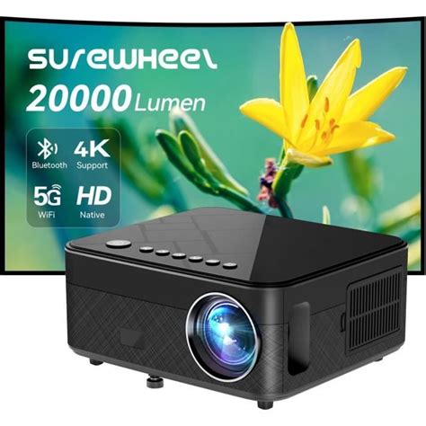 Sw10 Videoprojecteur 20000 Lumens 5G Wifi Bluetooth Projecteur Portable