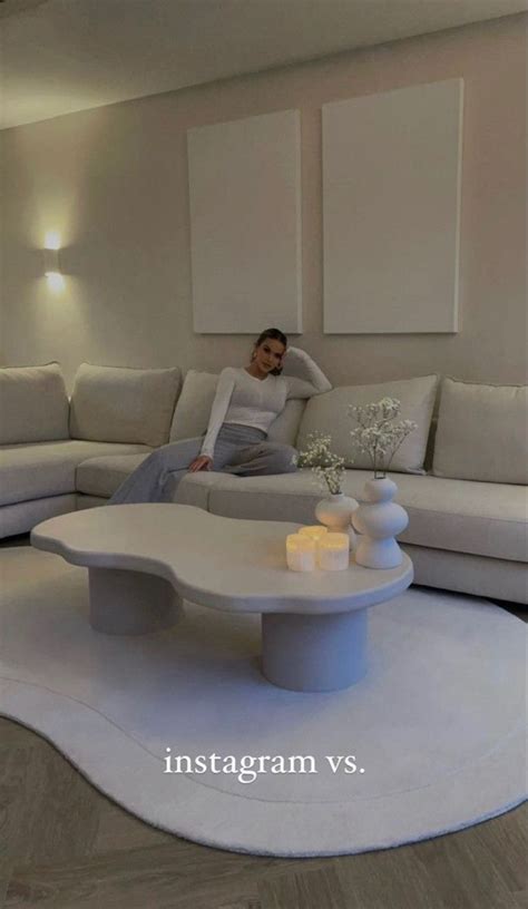 47 Japandi Funky Wood Coffee Table Abstract Cloud Shaped In White