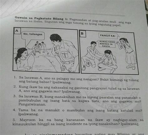 Gawain Sa Pagkatuto Bilang 4 Pag Aralan Angtalahanayan Sa Ibaba