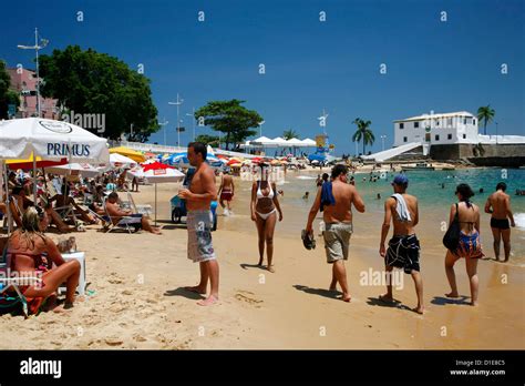 Porto Da Barra Beach Salvador Bahia Brazil South America Stock