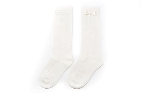 Calcetin MARFIL Con Calado Lateral Con Lazo Miss Leotardos Online