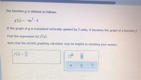 solved the function g is defined as follows g x 4x² 5 if