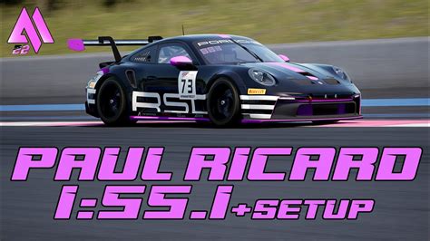 Porsche 992 GT3 CUP Paul Ricard 1 55 1 Setup Assetto Corsa