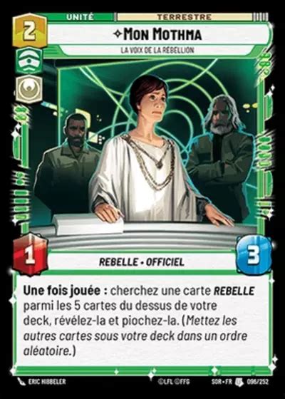 SORFR 096 252 U Mon Mothma La Voix De La Rébellion SWUCards fr