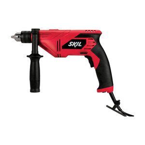 A Red And Black Drill Is Shown On A White Background With The Words