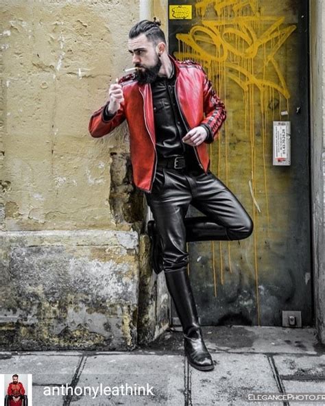 Masculine Beauty Leather Edition Photo Cuir Homme Pantalon Cuir