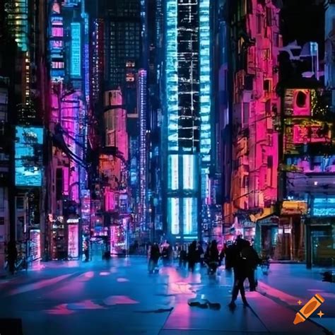 Neon Lights In A Futuristic City On Craiyon
